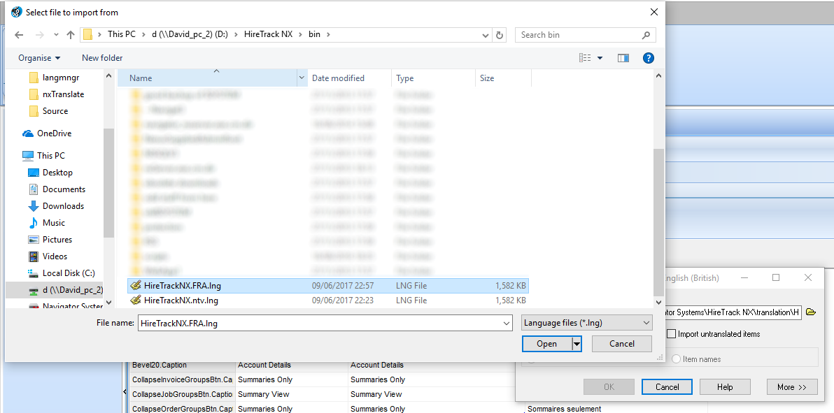 Using a 3rd Party to translate HireTrack NX – Navigator Systems Ltd