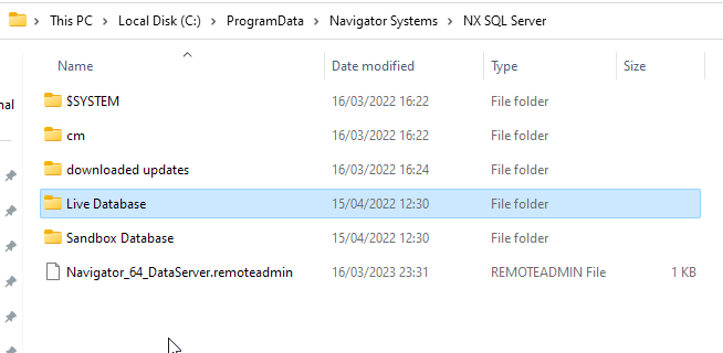 Creating a Sandbox Database for Running a Beta or Testing – Navigator ...